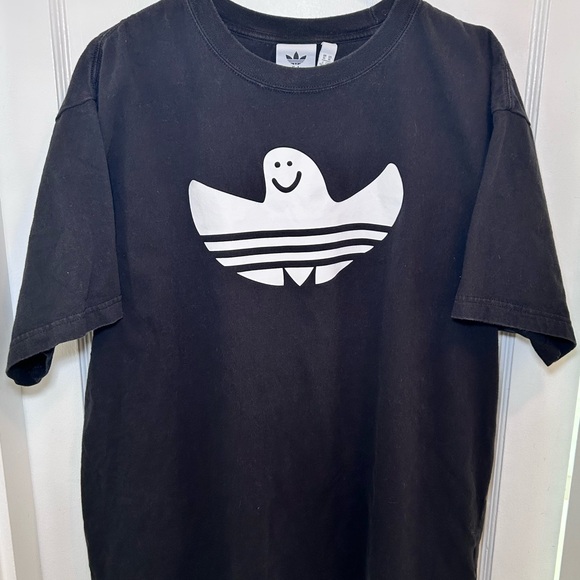 adidas | Shirts | Adidas X Mark Gonzales Shmoo Ghost Graphic Black ...